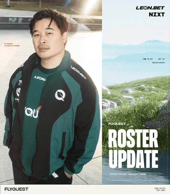 FlyQuest CS2分部宣布下放队内指挥dexter，以开启新的方向