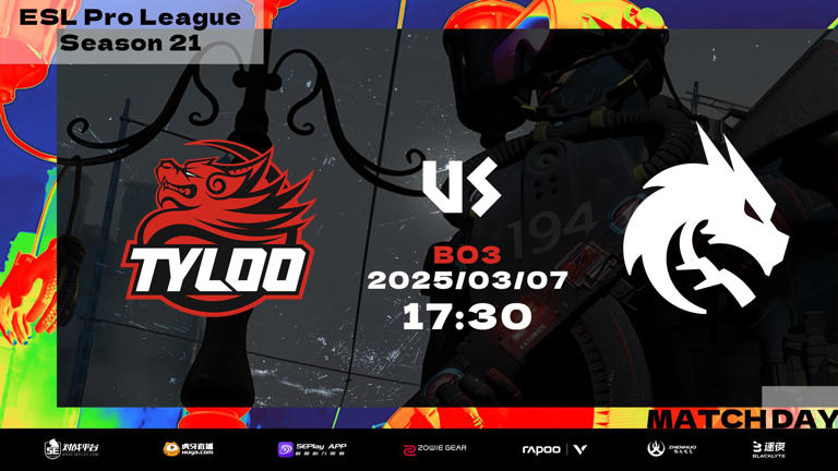 EPL S21今日赛程：TYLOO vs Spirit、Falcons vs Liquid