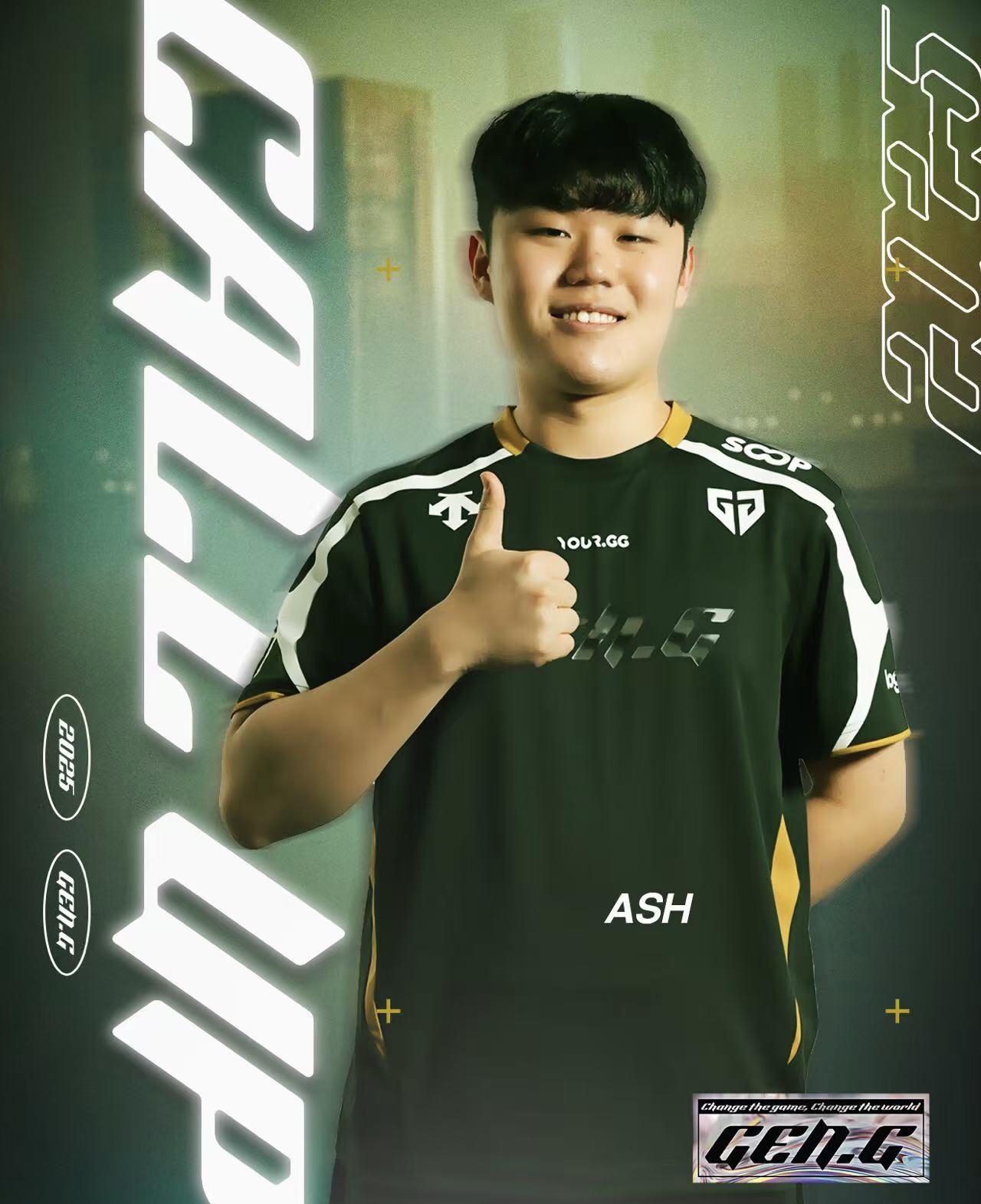 Gen.G官宣：二队选手Ash升入一队，征战VCT太平洋联赛