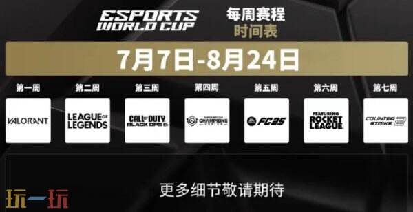 EWC2025电竞世界杯赛程公布！沙特开启七周电竞盛宴