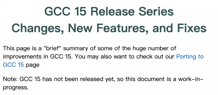 GCC 15首度集成COBOL默认激活C23并强化C++26支持
