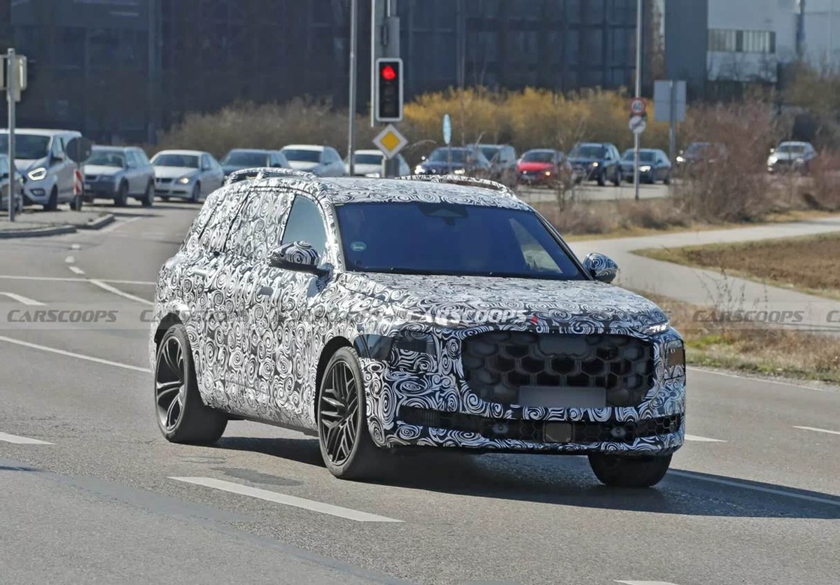 奥迪SQ9最新谍照曝光！定位大型SUV，预计于2026年发布