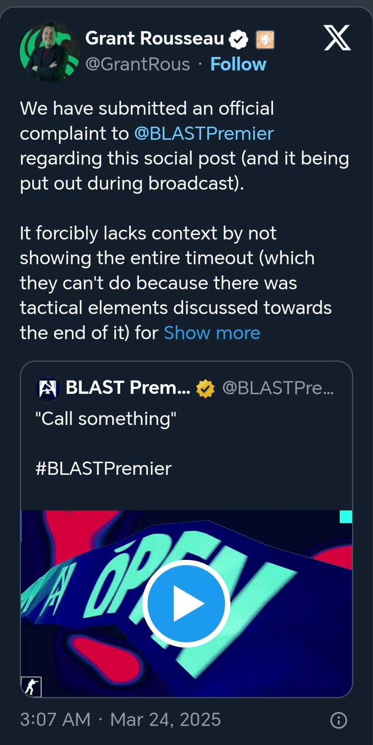 Falcons就zonic暂停片段向BLAST提交正式投诉