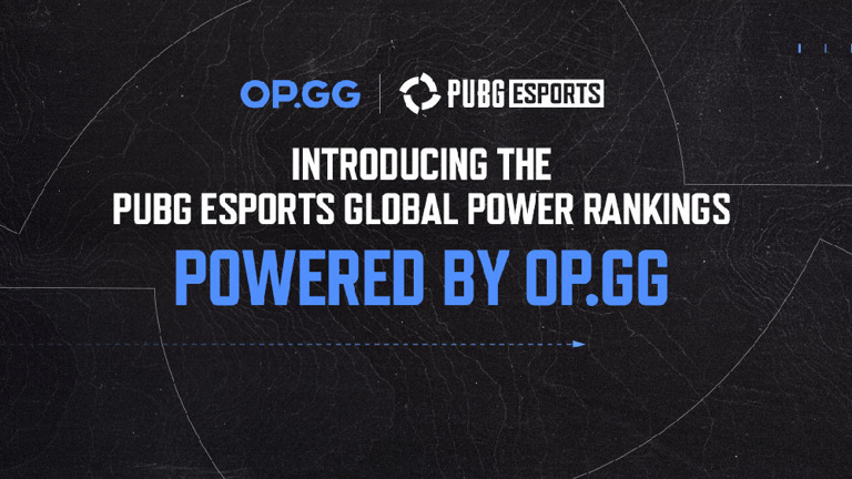 PUBG官方：将携手OP.GG推出全球战力排行榜，是EWC重要指标