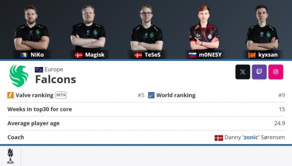 Falcons官宣m0NESY加盟！尼孩终重逢