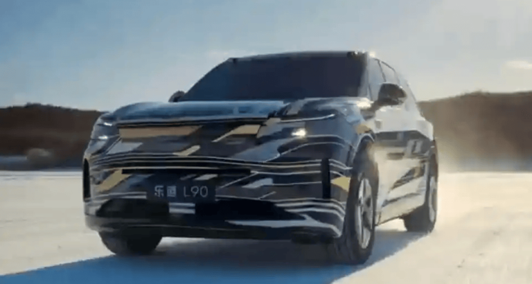 乐道L90官方谍照抢先看，超长车身对标理想L9，上海车展即将亮相！