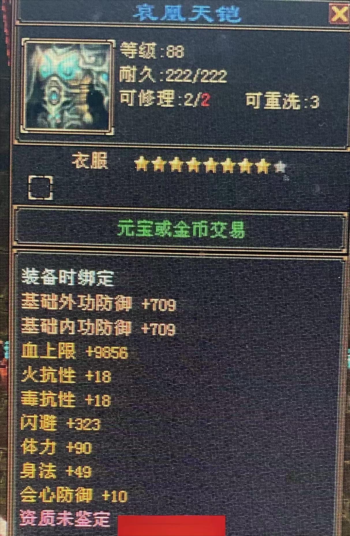 天龙怀旧服88级全属性双抗血衣自称全服第二，28888元值吗？