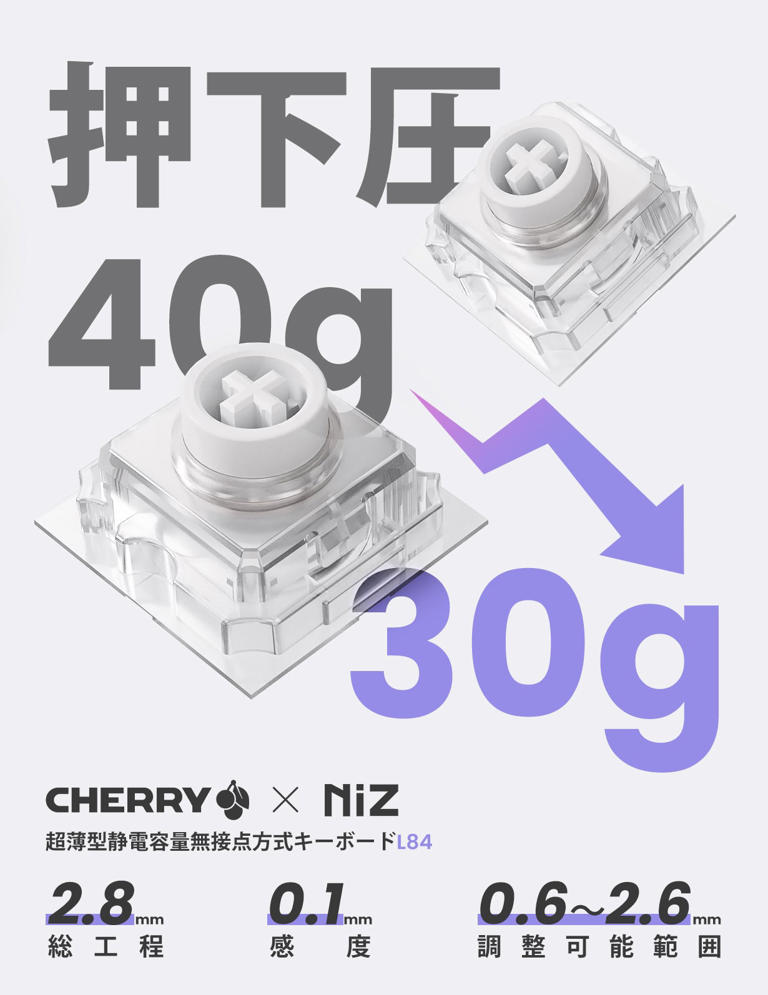 宁芝将推 L99 静电容矮轴三模键盘：有线模式支持 8KHz 回报率