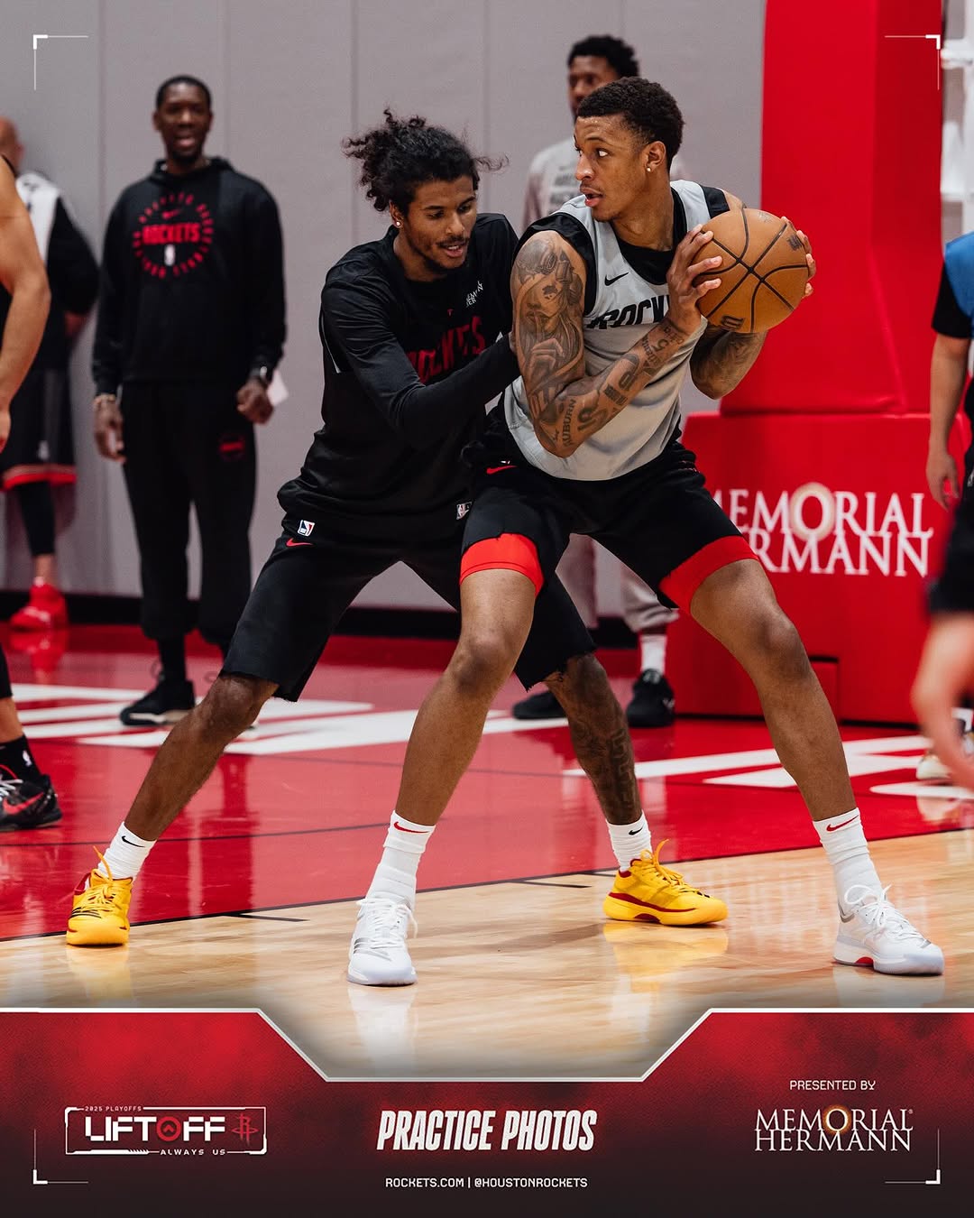 将对阵老牌强队！火箭众将进行训练，季后赛首轮将对阵勇士