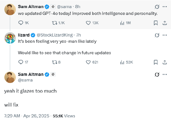 OpenAI CEO：GPT-4o AI模型再升级 重点提升智力与个性