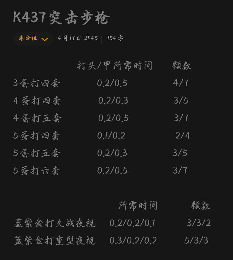 K437全面战场&烽火地带改枪