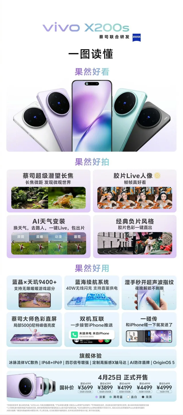 vivo X200s/Ultra正式发布！售价4199/6499元起