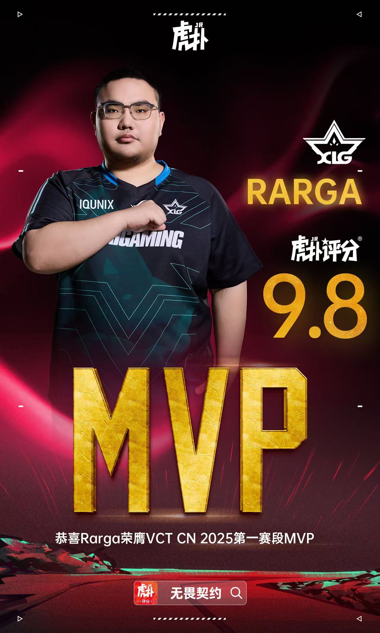 恭喜Rarga荣膺VCT CN 2025第一赛段MVP！