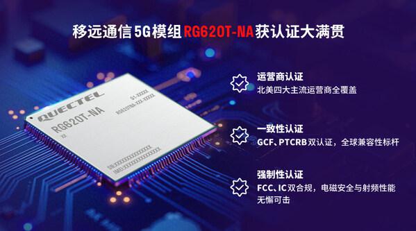 移远通信5G模组RG620T-NA通过北美所有主要认证