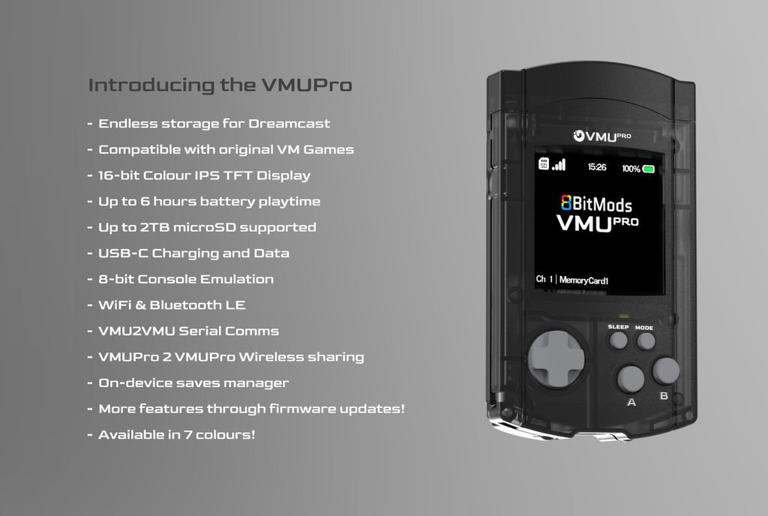 8BitMods 发布 VMU Pro：世嘉 Dreamcast 主机终极配件
