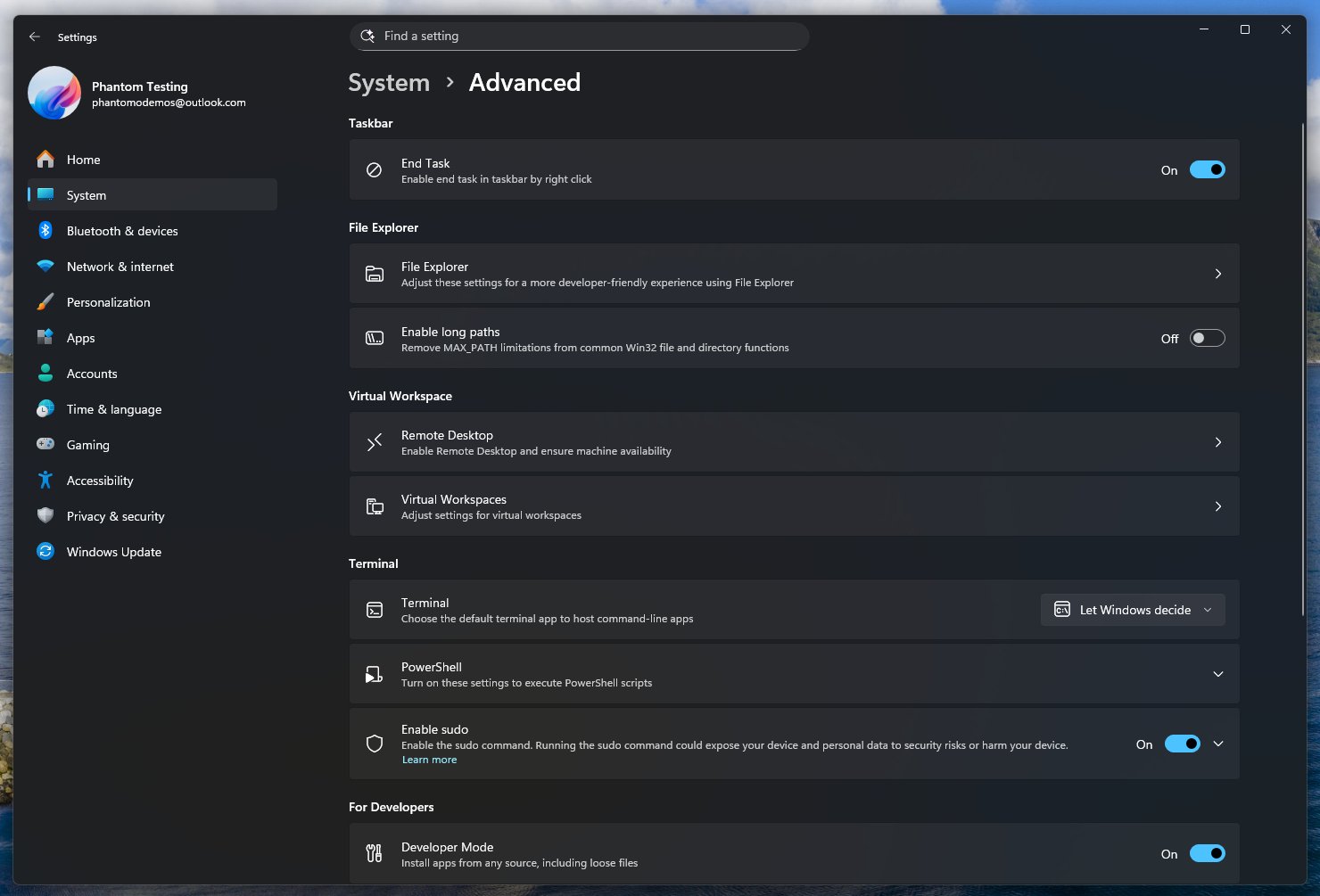微软Win11“高级设置”已上线Dev/Beta版本，可通过ViVeTool开启