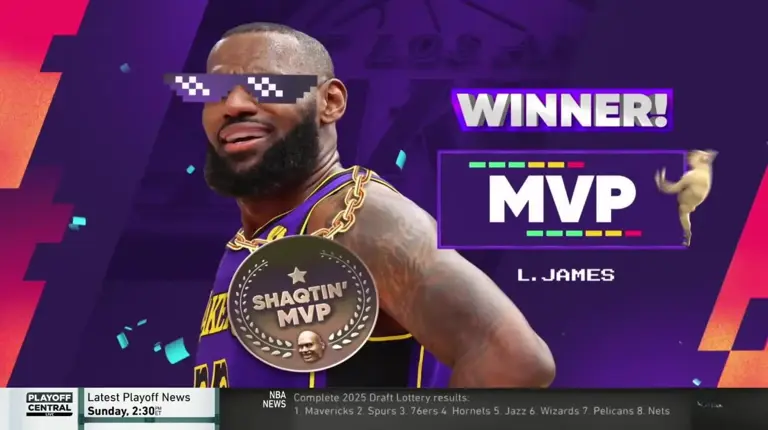 40岁詹姆斯获MVP，奥尼尔颁奖！字母哥谈GOAT，威少一数据现役第1