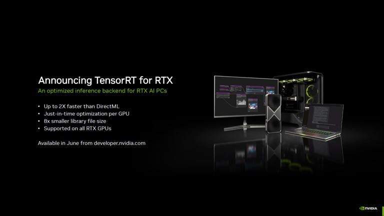 英伟达宣布 TensorRT AI 推理加速面向 GeForce RTX GPU 开放