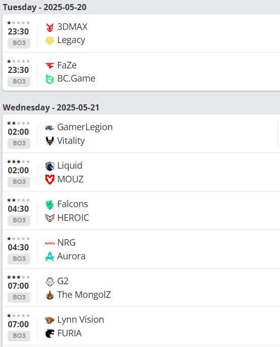 IEM达拉斯站今夜预告：FaZe vs BCG、LVG vs FURIA等