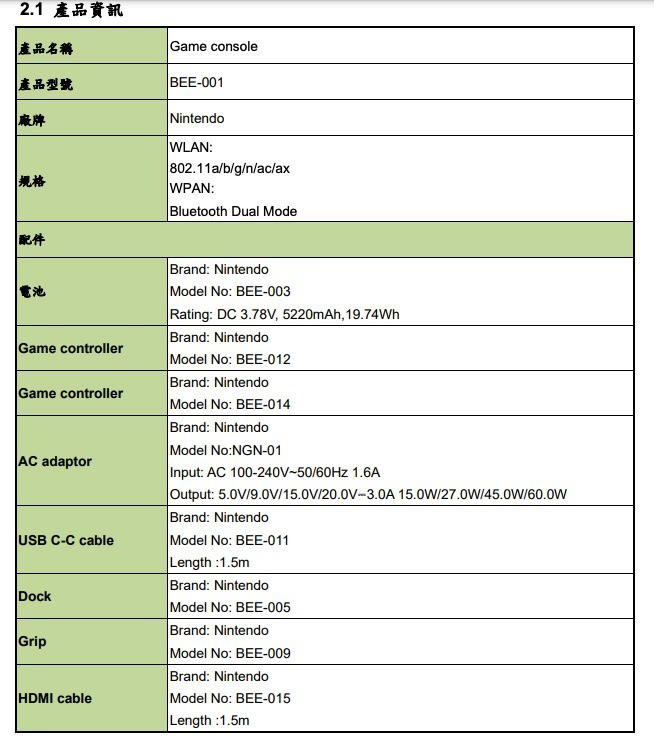 任天堂Switch 2即将发布！NCC认证网站曝光核心配置