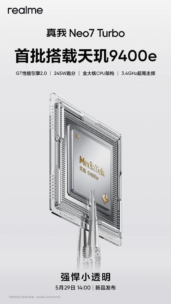 真我Neo7 Turbo强势来袭！透明设计+天玑9400e，2K内最强游戏神机？