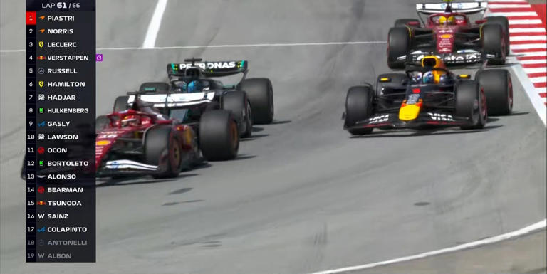 F1西班牙站正赛：皮亚斯特里夺冠，霍肯博格P5，维斯塔潘P10