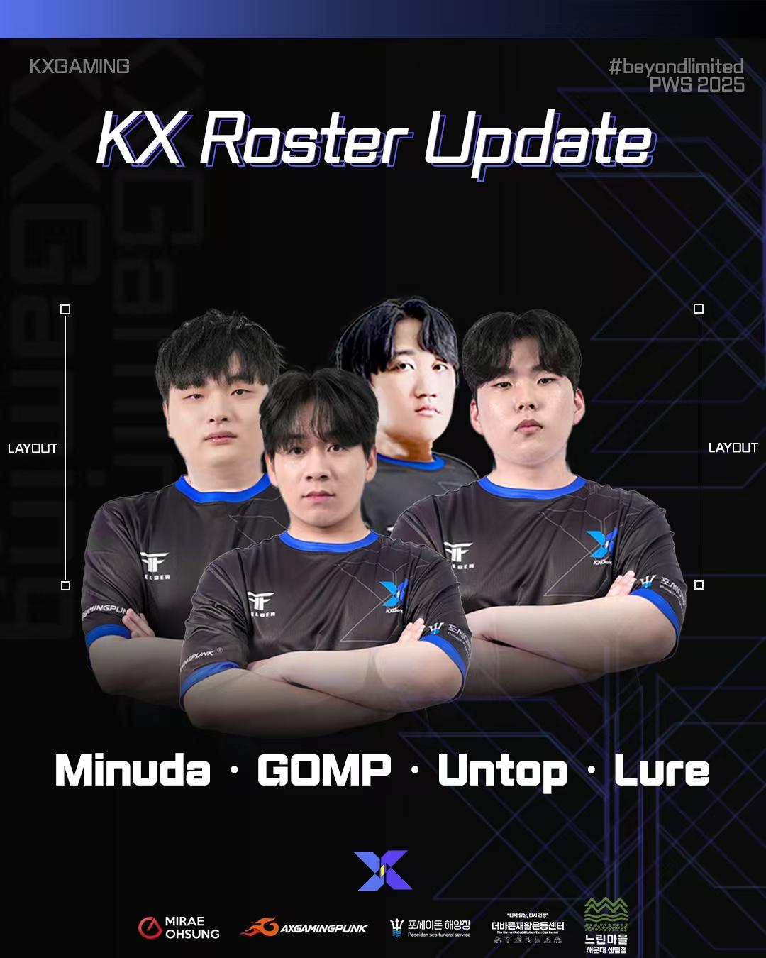 KX战队社媒官宣：阵容变动！