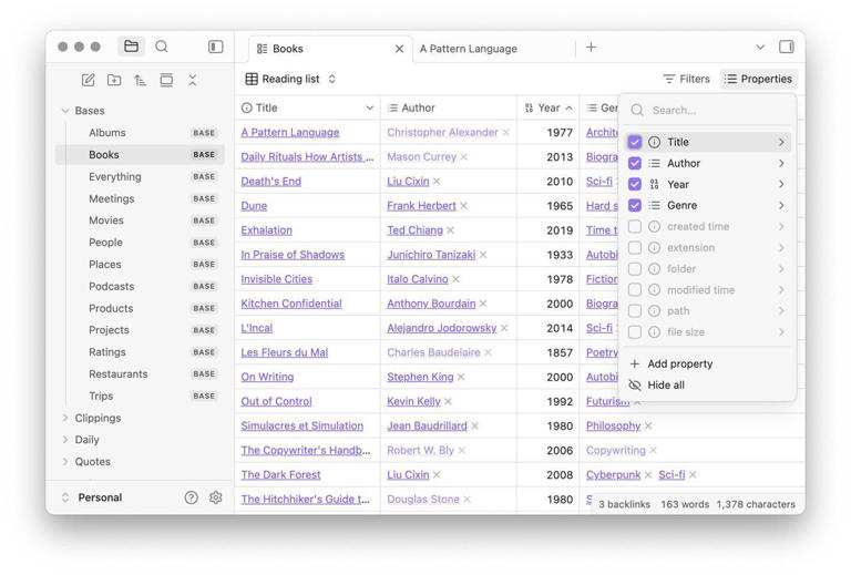 Obsidian 1.9.0大更新：Bases插件引领笔记结构化管理新时代