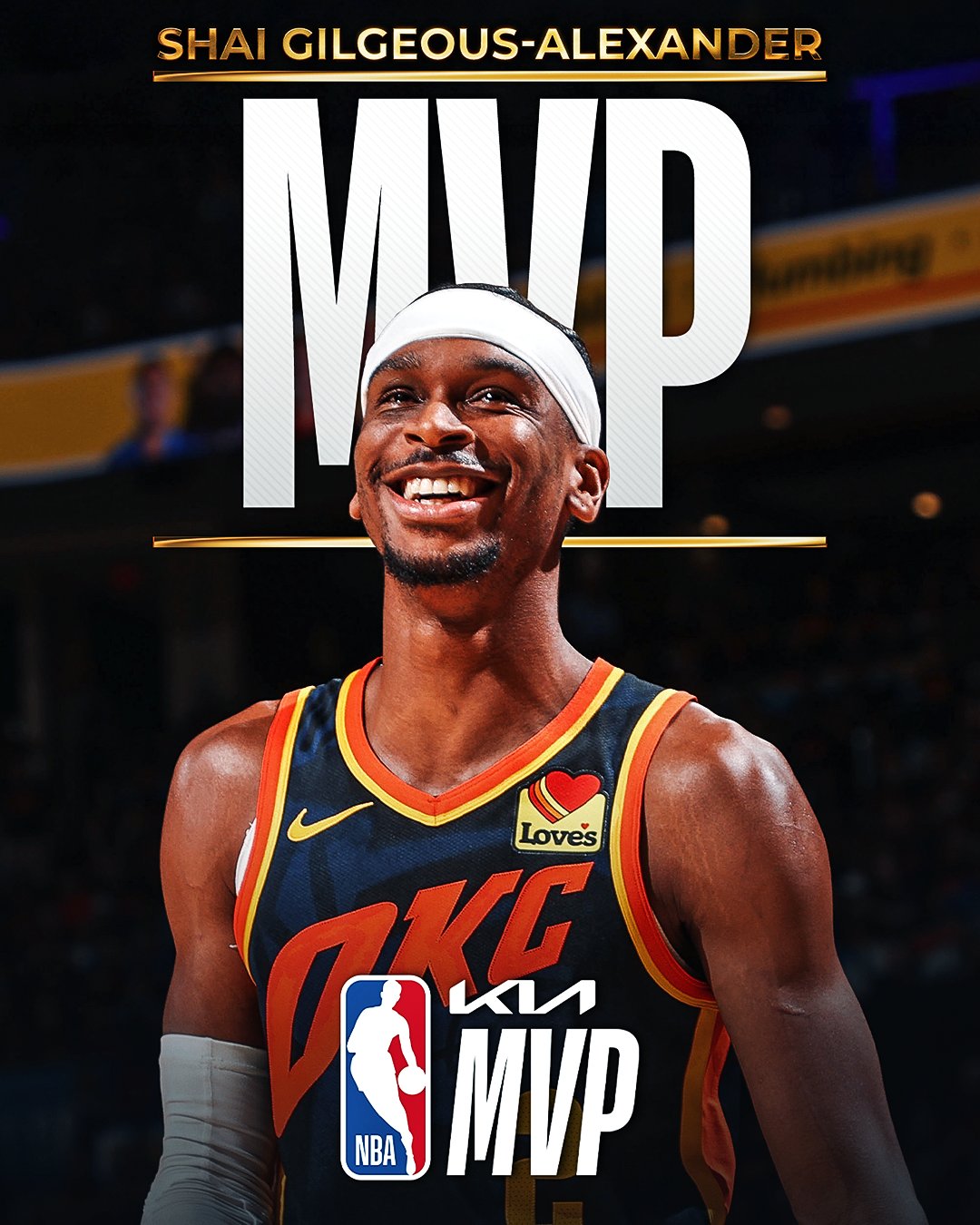 今年的MVP！NBA官方晒照祝贺亚历山大当选最有价值球员