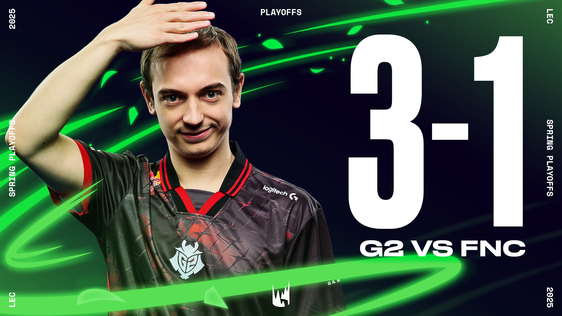 G2 3-1 FNC：Hans sama强势回暖，G2连续翻盘让一追三胜FNC