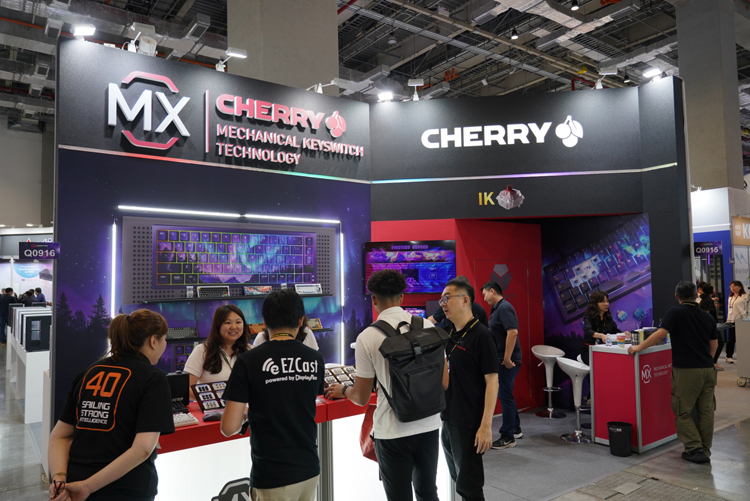 CHERRY樱桃大动作！在COMPUTEX 2025首秀IK电感轴、MK磁轴，4款新轴都很香