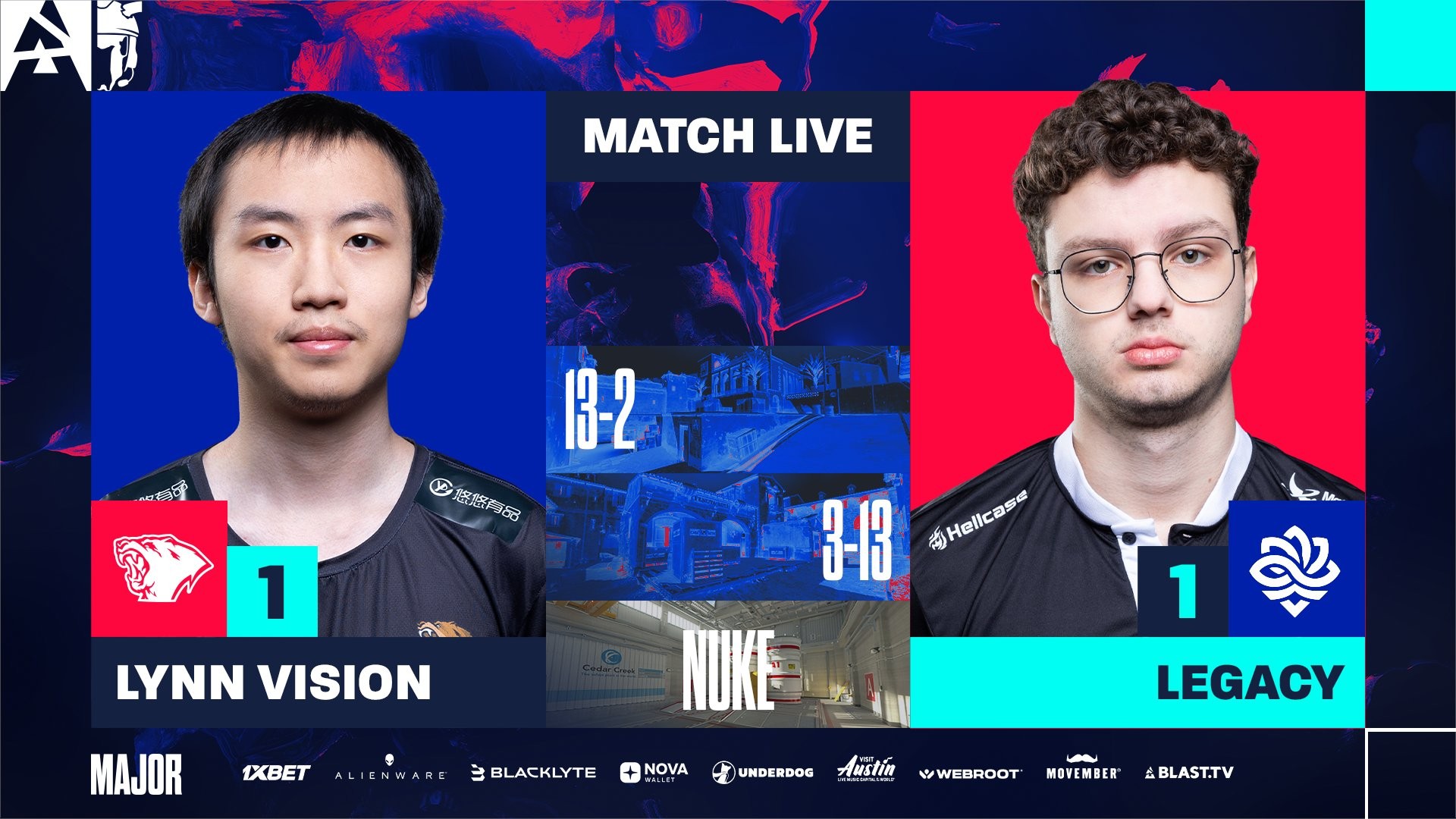 继续努力吧！奥斯汀Major：LVG 1-2不敌Legacy，止步16强