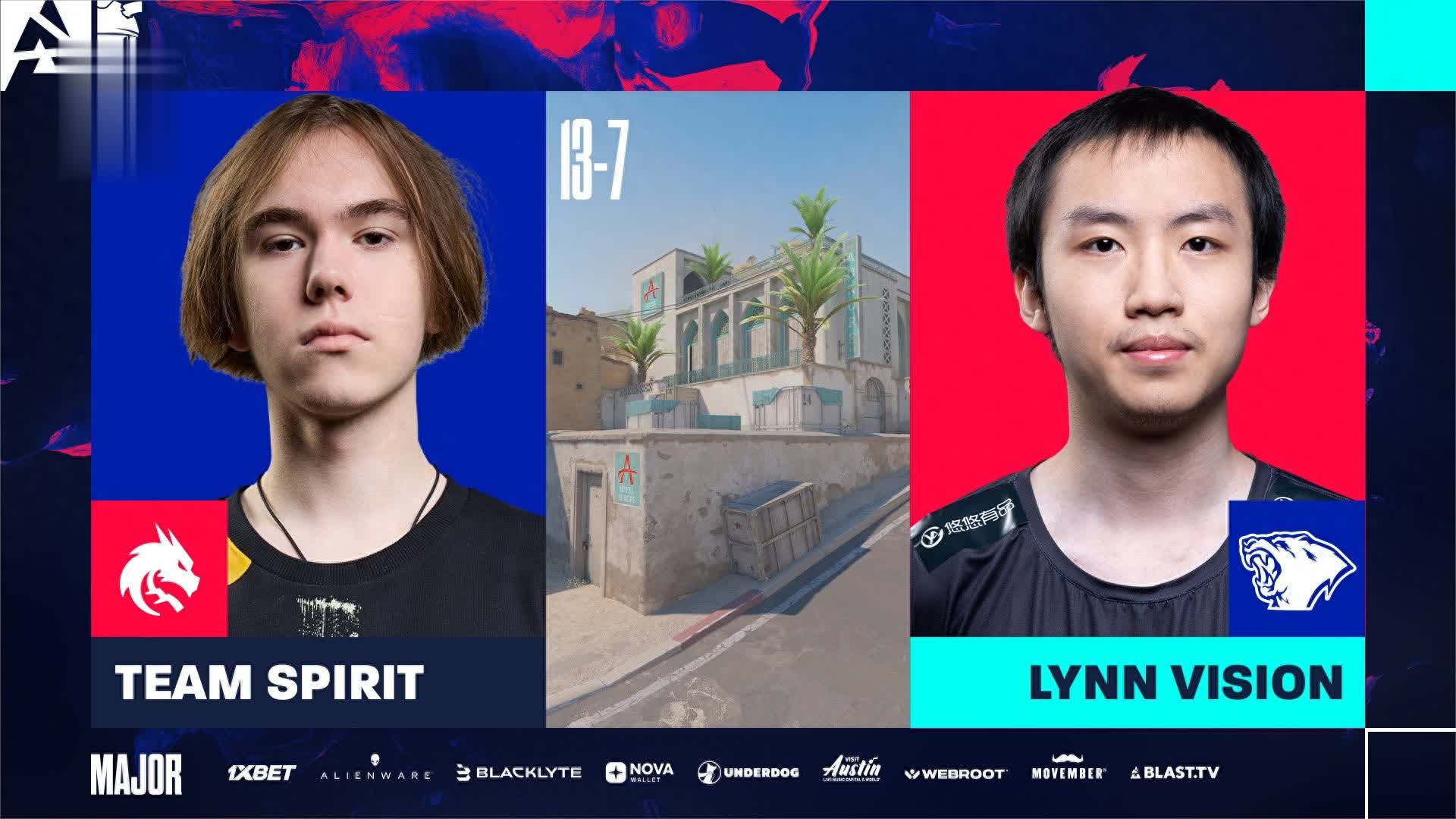 奥斯汀Major：LVG 7-13负于Spirit遭数值压制