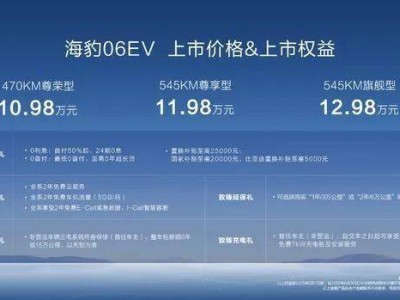 比亚迪海豹06EV上市：秦L EV姊妹款，配65L前备厢+冰箱，仅售10万起！
