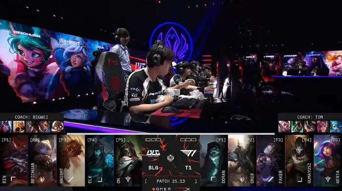 LOL-MSI：Faker瑞兹三杀统治团战，T1 3-0击败BLG晋级胜决