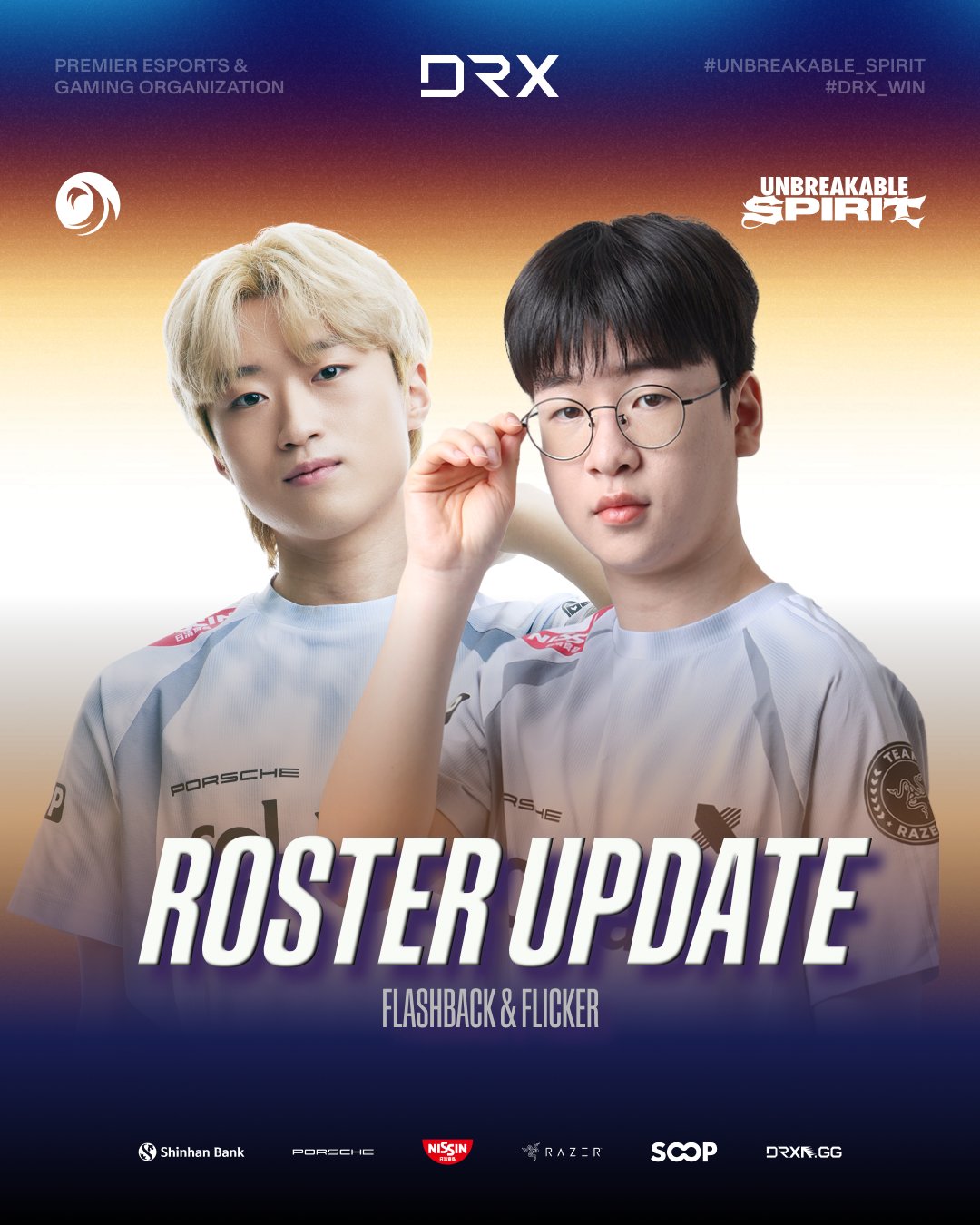 DRX宣布Flashback重回第二赛段大名单，此前因心理健康退出