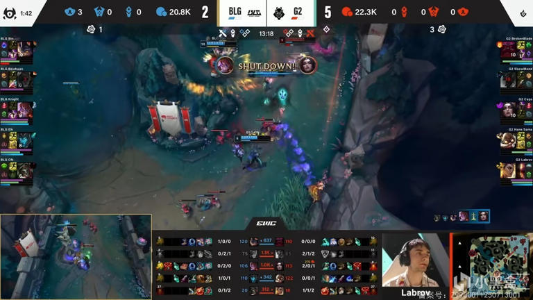 石油杯：BLG惨遭Caps淘汰！G2 2-1 BLG！