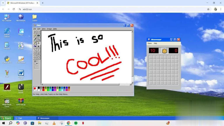 怀旧之旅开启！网页版WinXP亮相，能画图还能玩扫雷