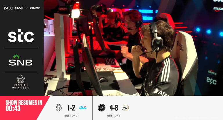 上半场防守方100T 8-4 EDG进攻方，双方换边比赛进入下半场