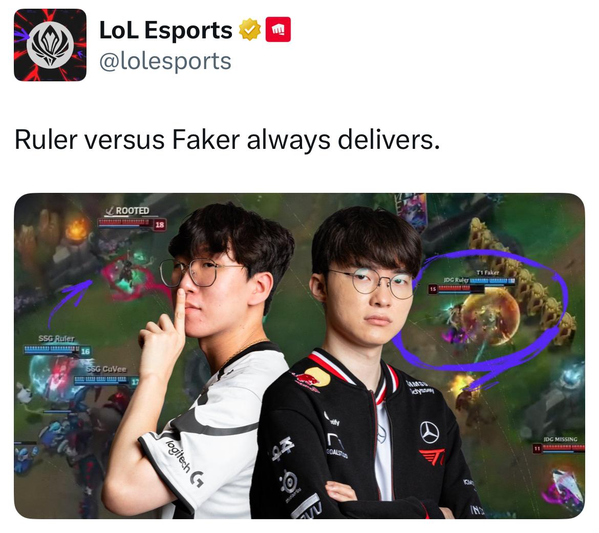 LOL发布S7决赛和S13半决赛名场面：Ruler-Faker从不让人失望