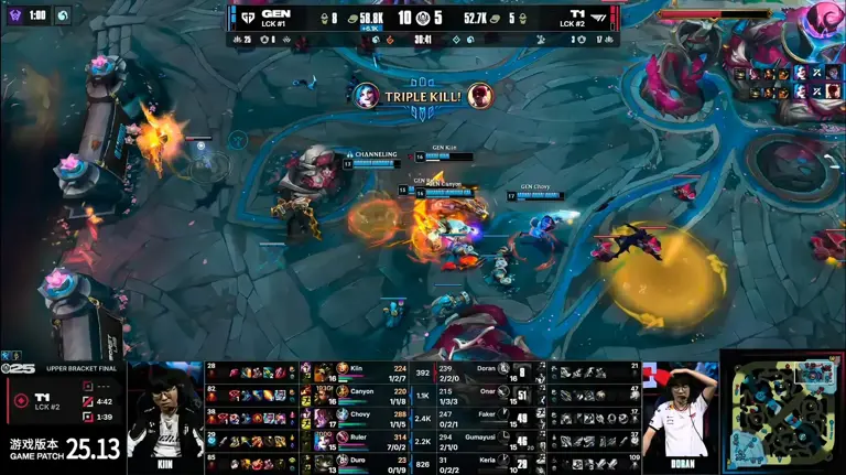 GEN晋级MSI决赛！GEN 3-2 T1，Ruler金克斯拯救比赛！Chovy纯粹躺赢