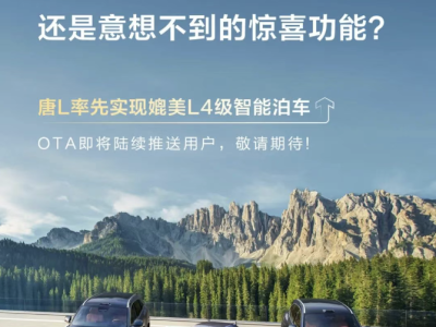 比亚迪唐L率先实现媲美L4级智能泊车，OTA将陆续推送