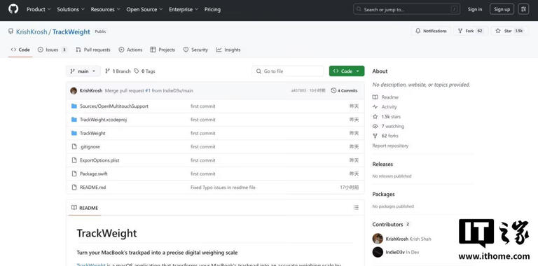 开源项目TrackWeight：让MacBook触控板变身电子秤