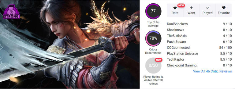 《明末：渊虚之羽》媒体评分解禁：MC75/OC77，IGN8