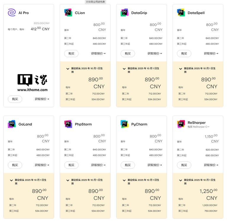 10 月生效：Jetbrains 宣布上调 IDE、dotUltimate 等产品价格