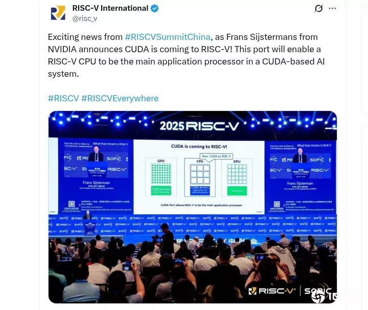 NVIDIA重磅宣布：CUDA将支持RISC-V架构！