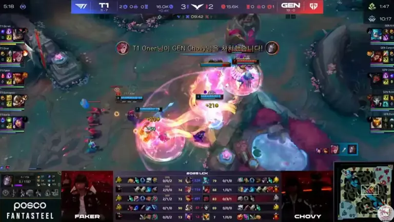 LCK：T1主场首秀惨遭GenG暴虐！Chovy以0-3开局上演完美团！