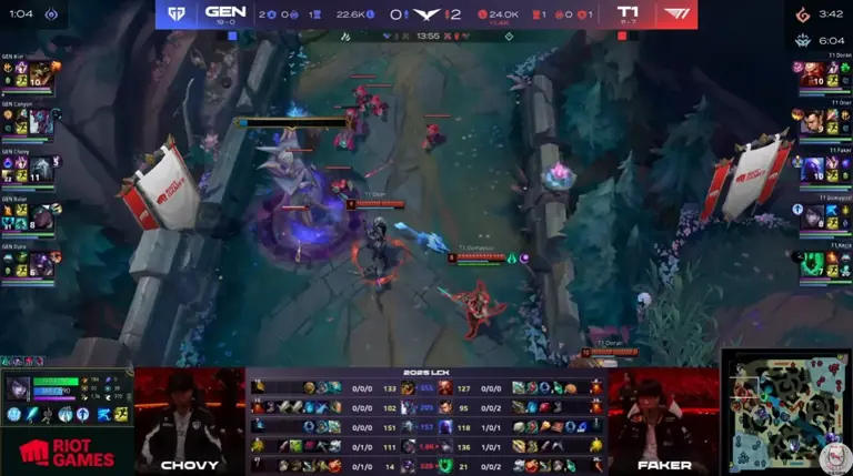 LCK：Gumayusi连C两局！T1终结GenG的27连胜！