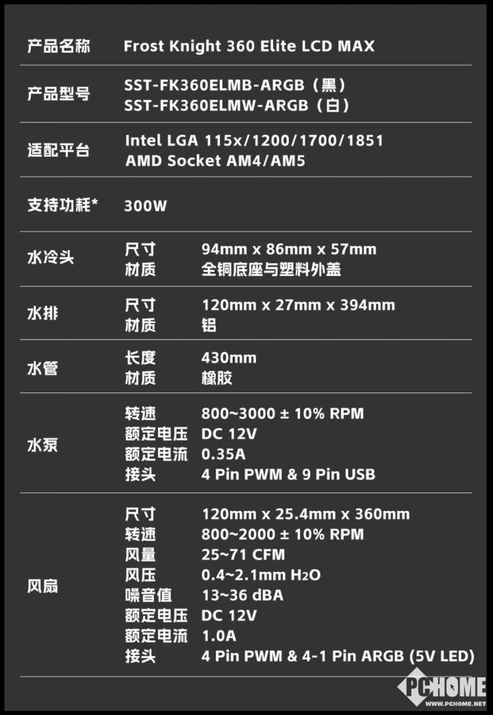 银昕推E360 MAX一体水散热器 黑白双色售578/598元