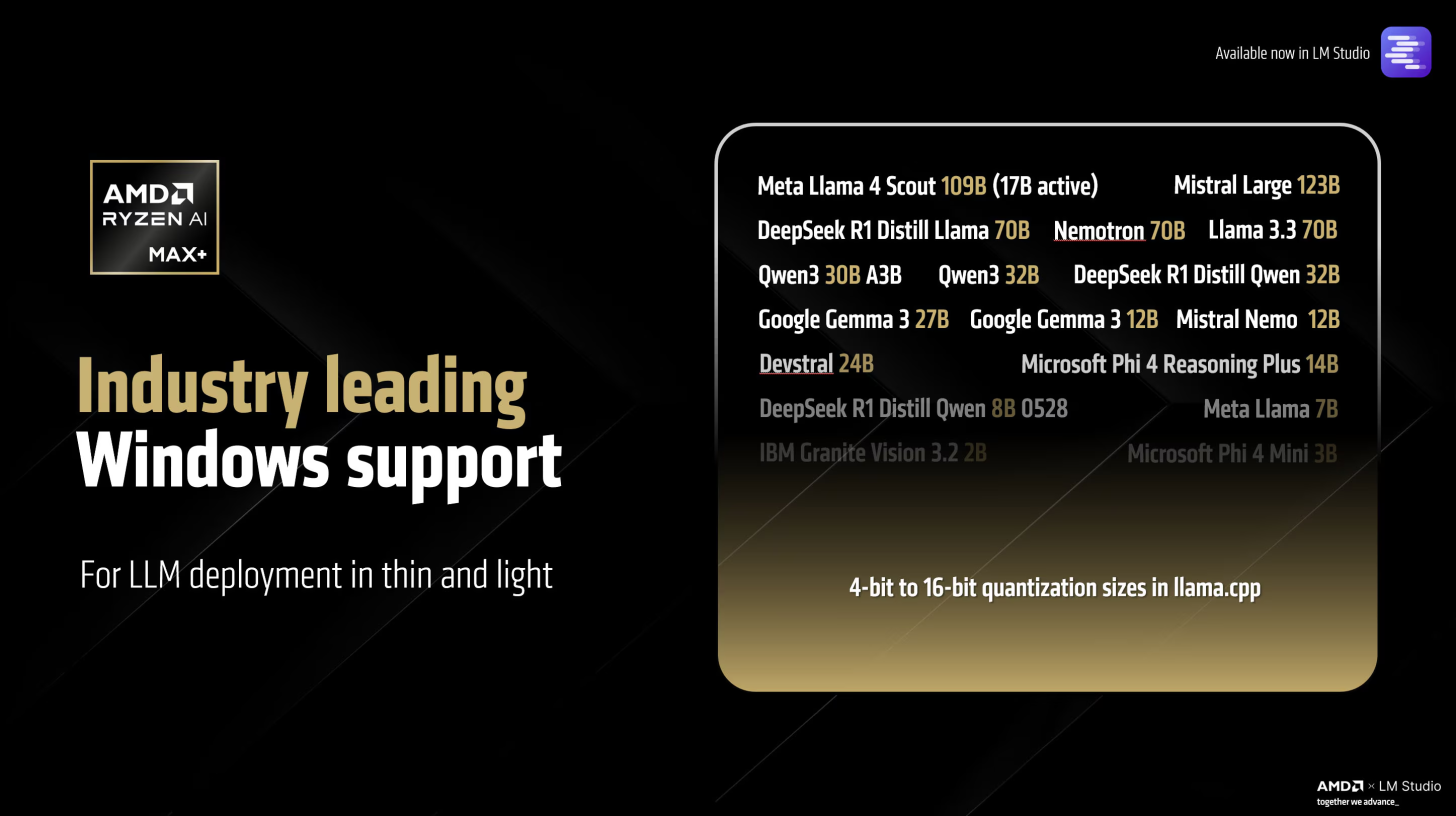 AMD Strix Halo平台为消费级设备带来128B参数LLM模型的支持